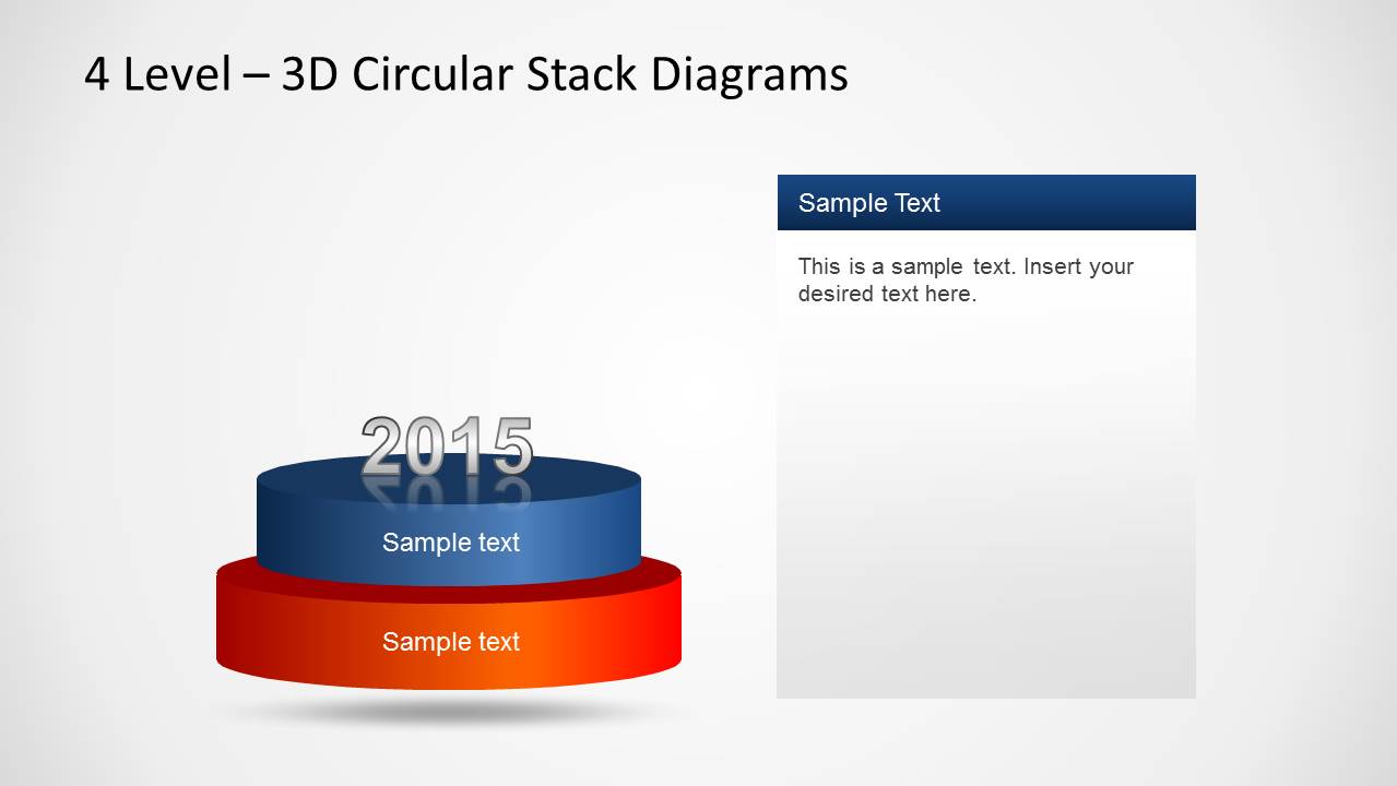 3D Circular Stack Diagram for PowerPoint with 4 Levels - SlideModel