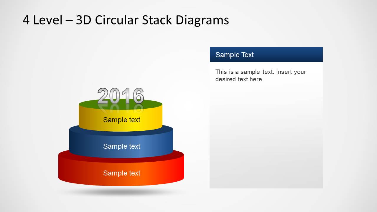 3D Circular Stack Diagram for PowerPoint with 4 Levels - SlideModel