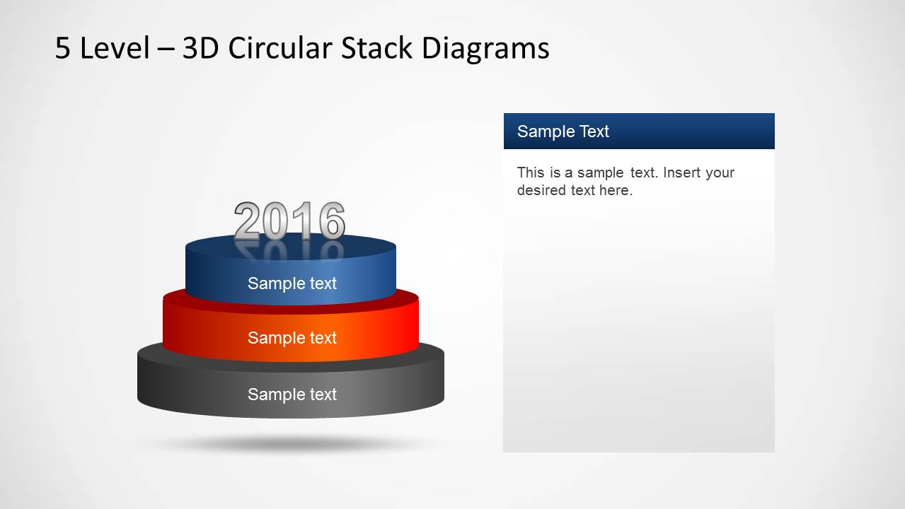 3D Circular Stack Diagram for PowerPoint with 5 Levels - SlideModel