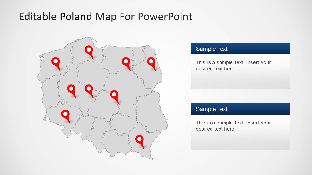 Editable Poland Map Template for PowerPoint - SlideModel