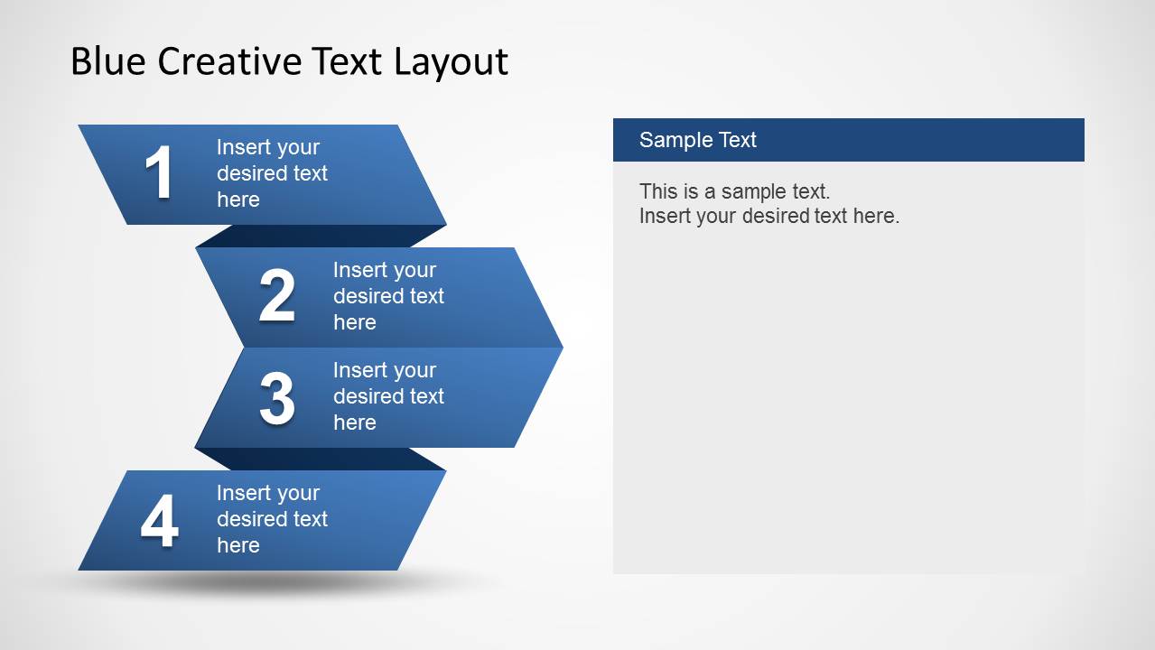 Blue Creative Text Layout for PowerPoint - SlideModel