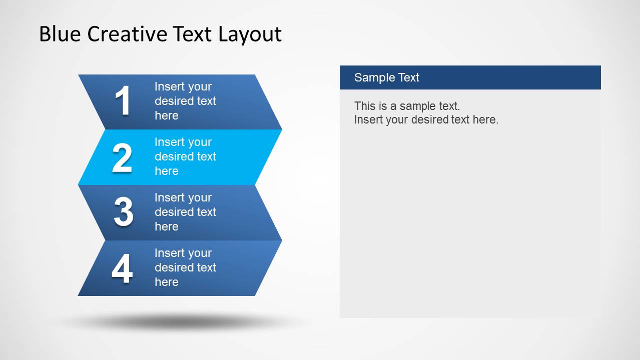 Blue Creative Text Layout for PowerPoint - SlideModel