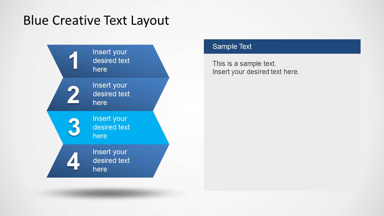 Blue Creative Text Layout for PowerPoint - SlideModel