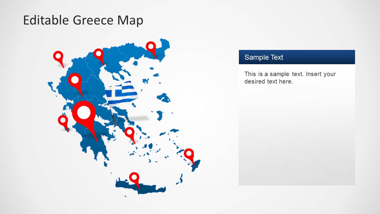 Editable Greece Map Template for PowerPoint - SlideModel