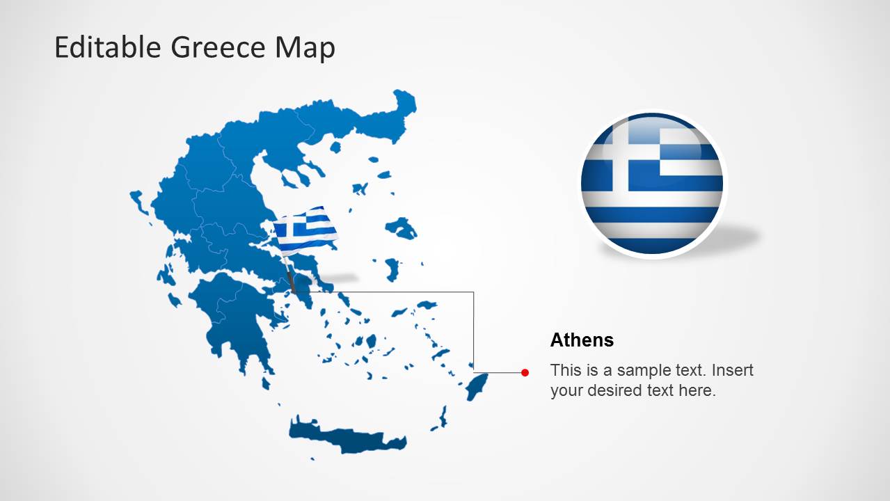 Editable Greece Map Template for PowerPoint - SlideModel