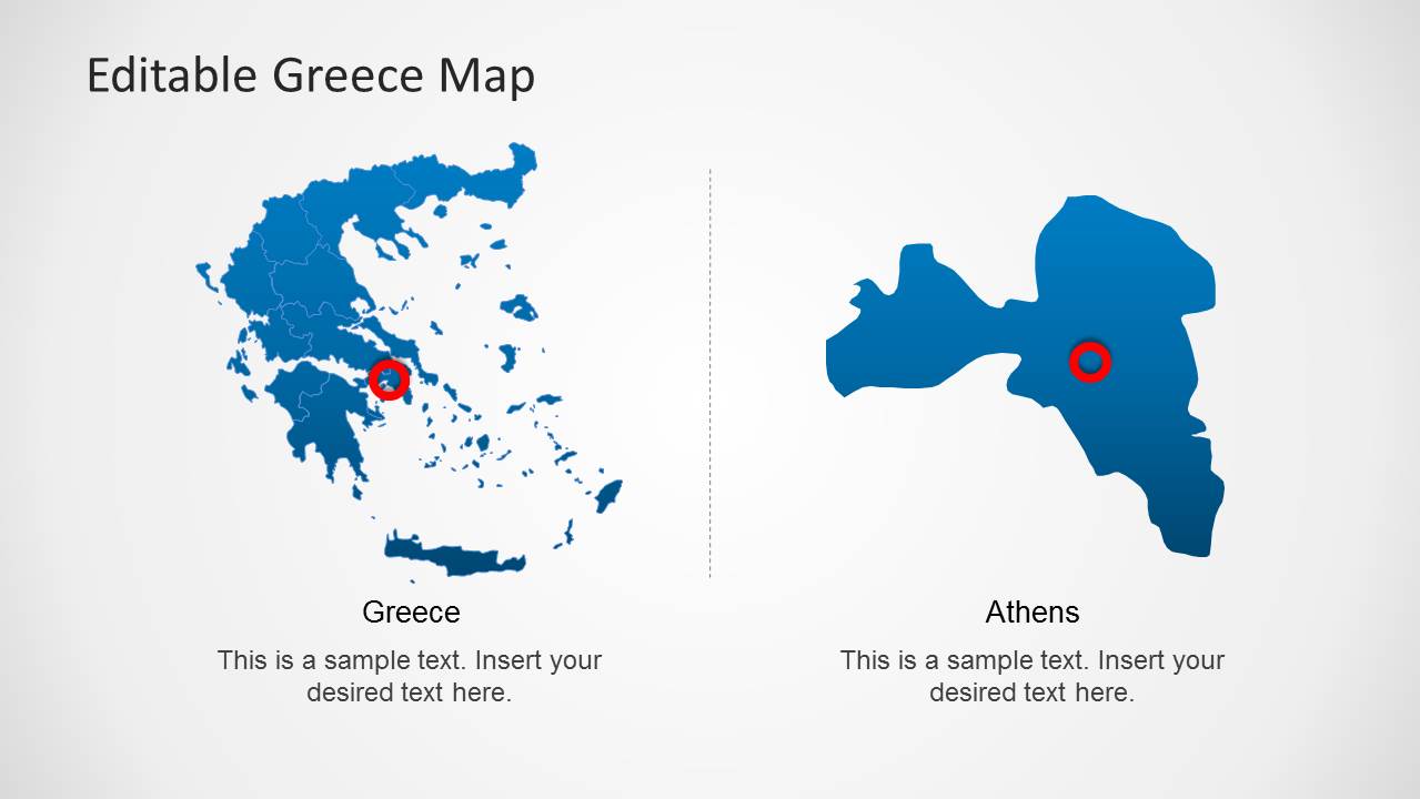 Editable Greece Map Template for PowerPoint - SlideModel