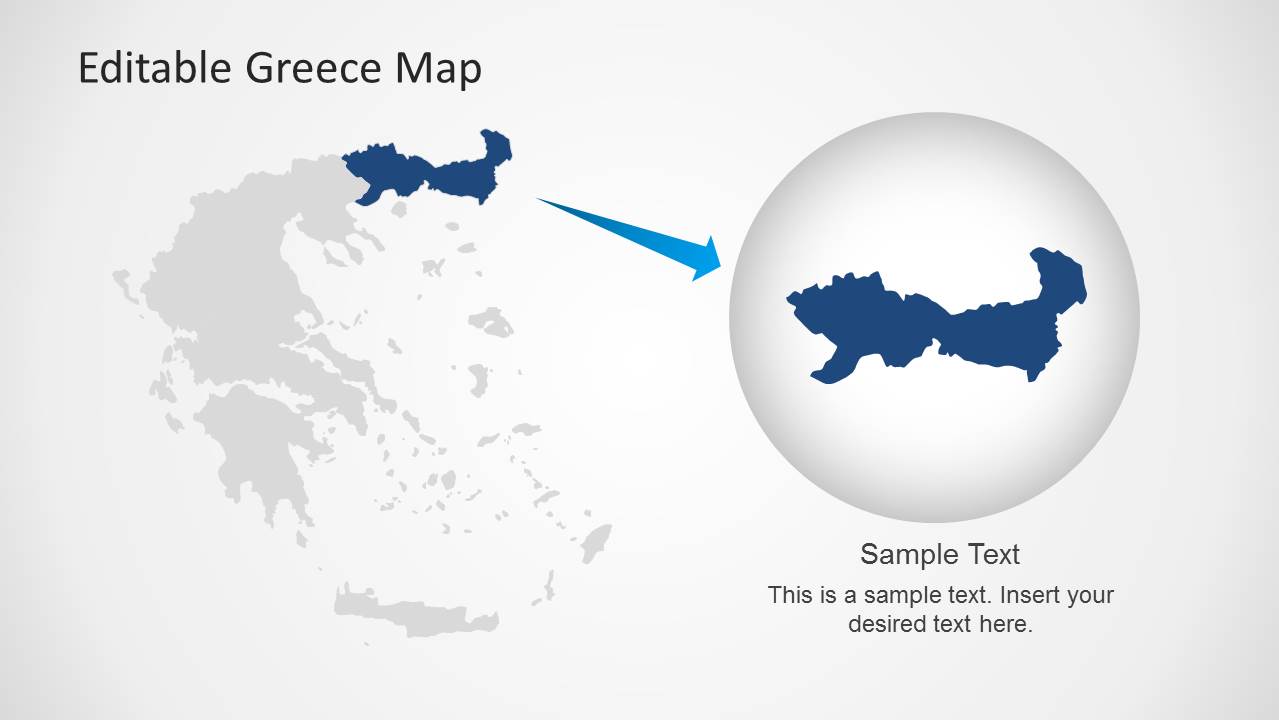 Editable Greece Map Template for PowerPoint - SlideModel