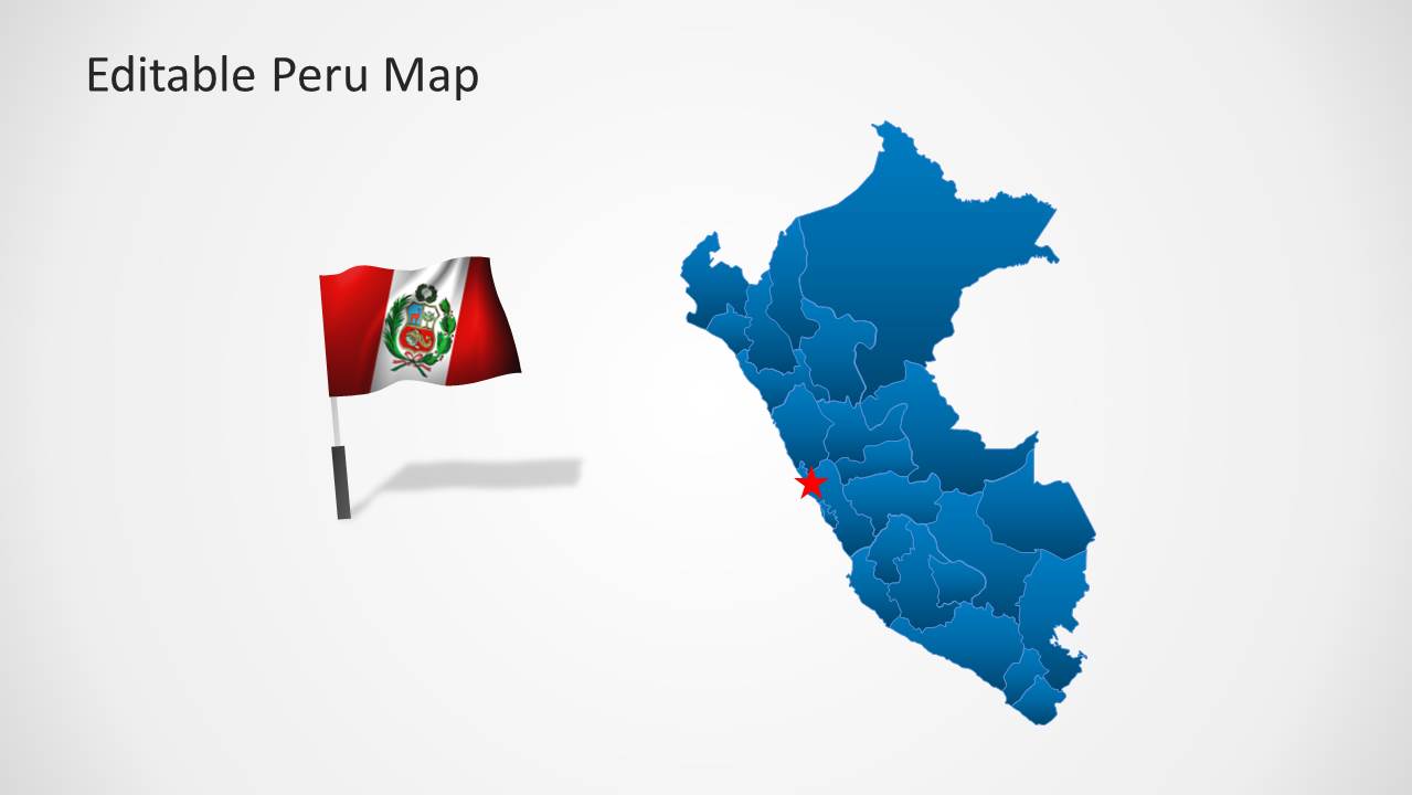 Editable Peru Map Template for PowerPoint - SlideModel