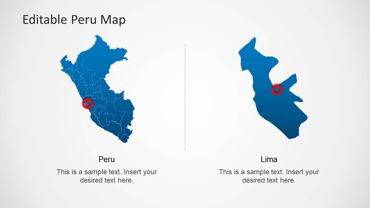 Editable Peru Map Template for PowerPoint - SlideModel