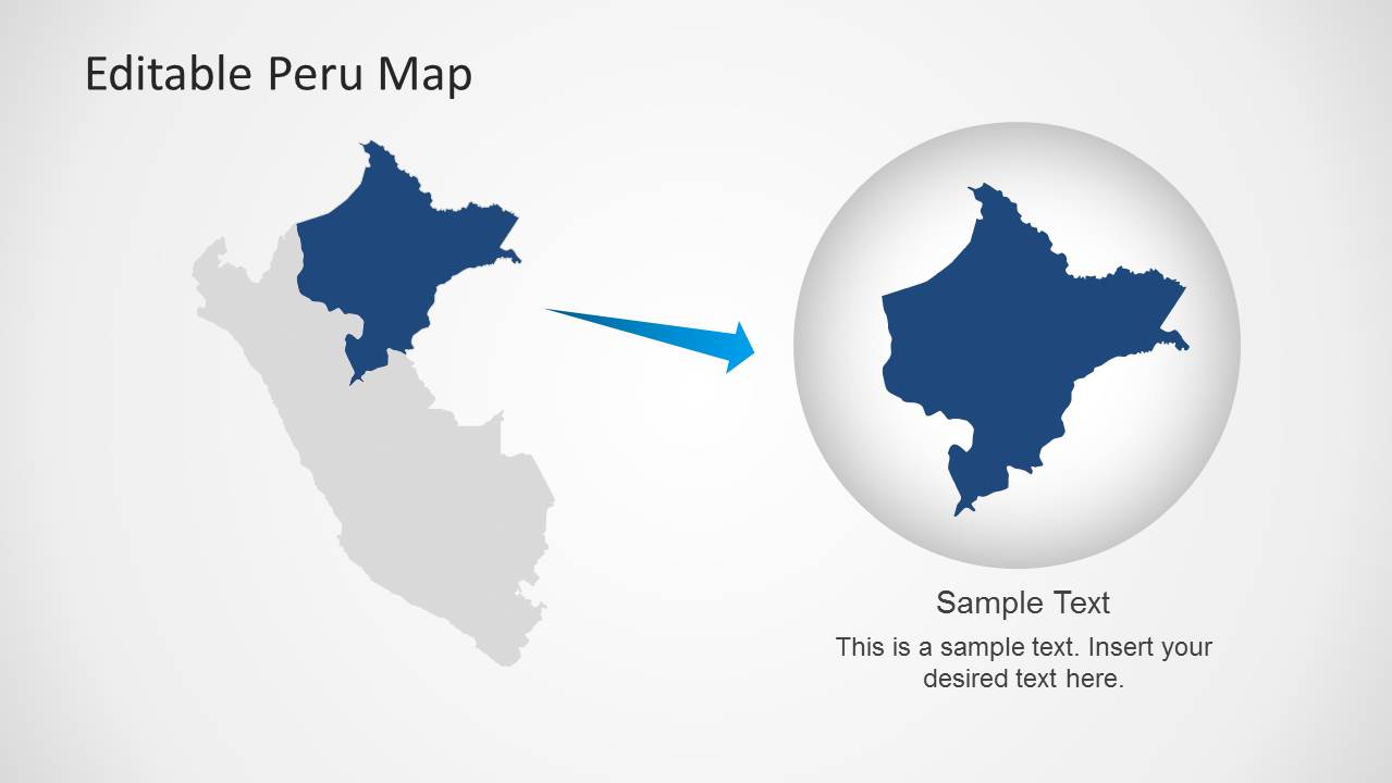 Editable Peru Map Template for PowerPoint - SlideModel