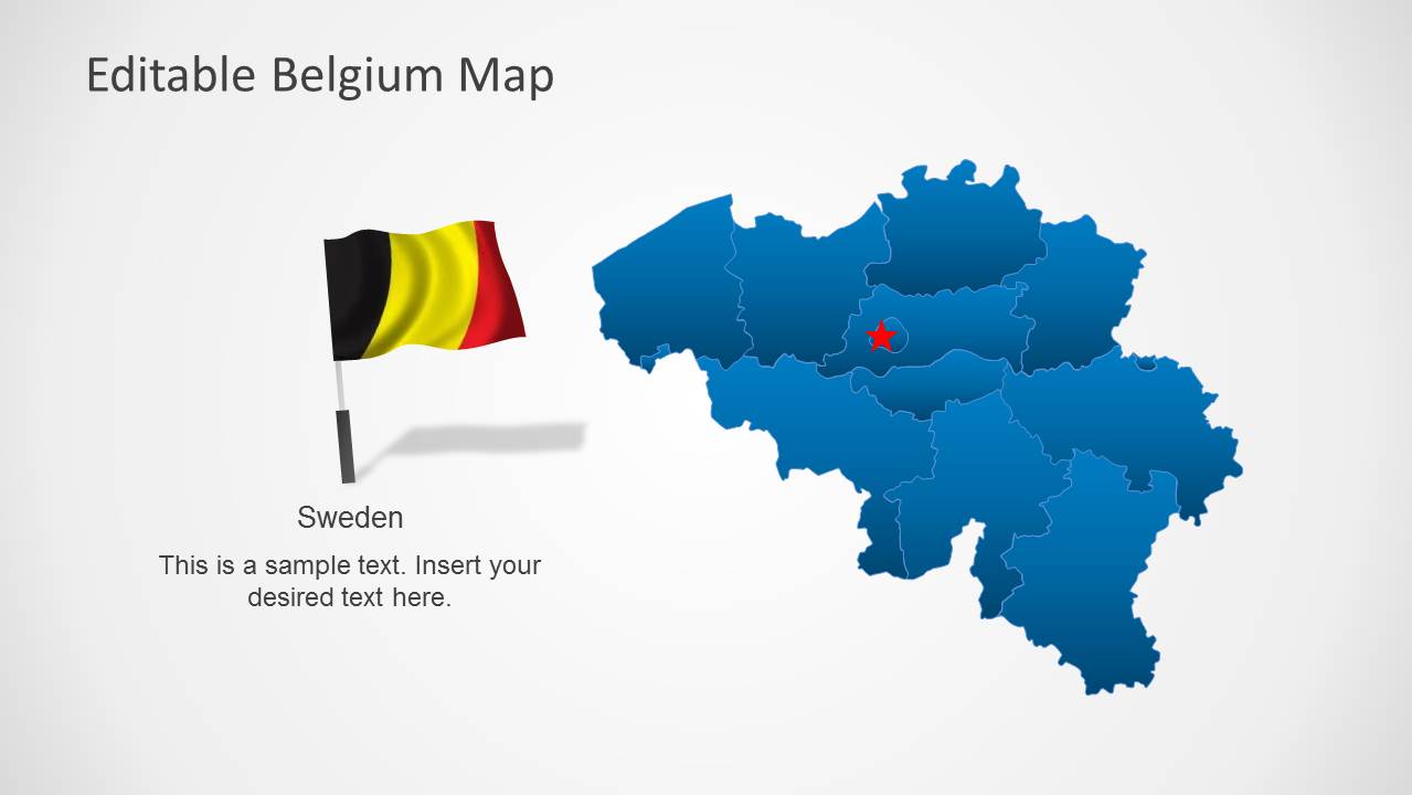 Editable Belgium Map Template for PowerPoint - SlideModel