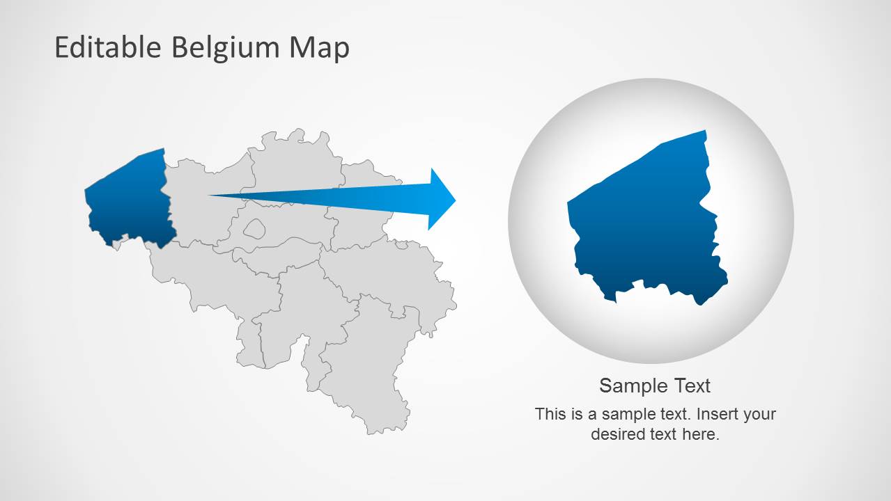 Editable Belgium Map Template for PowerPoint - SlideModel