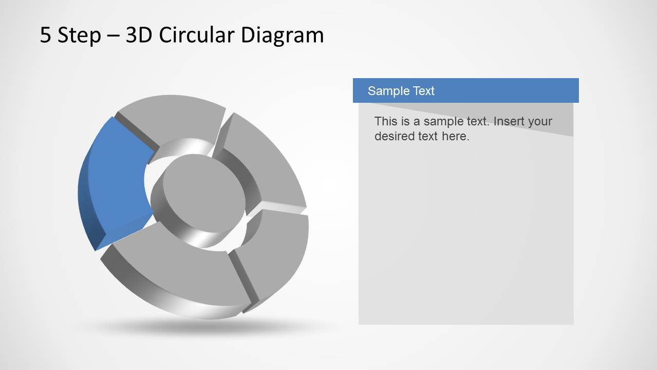 5 Step 3D Circular Diagram Template for PowerPoint - SlideModel