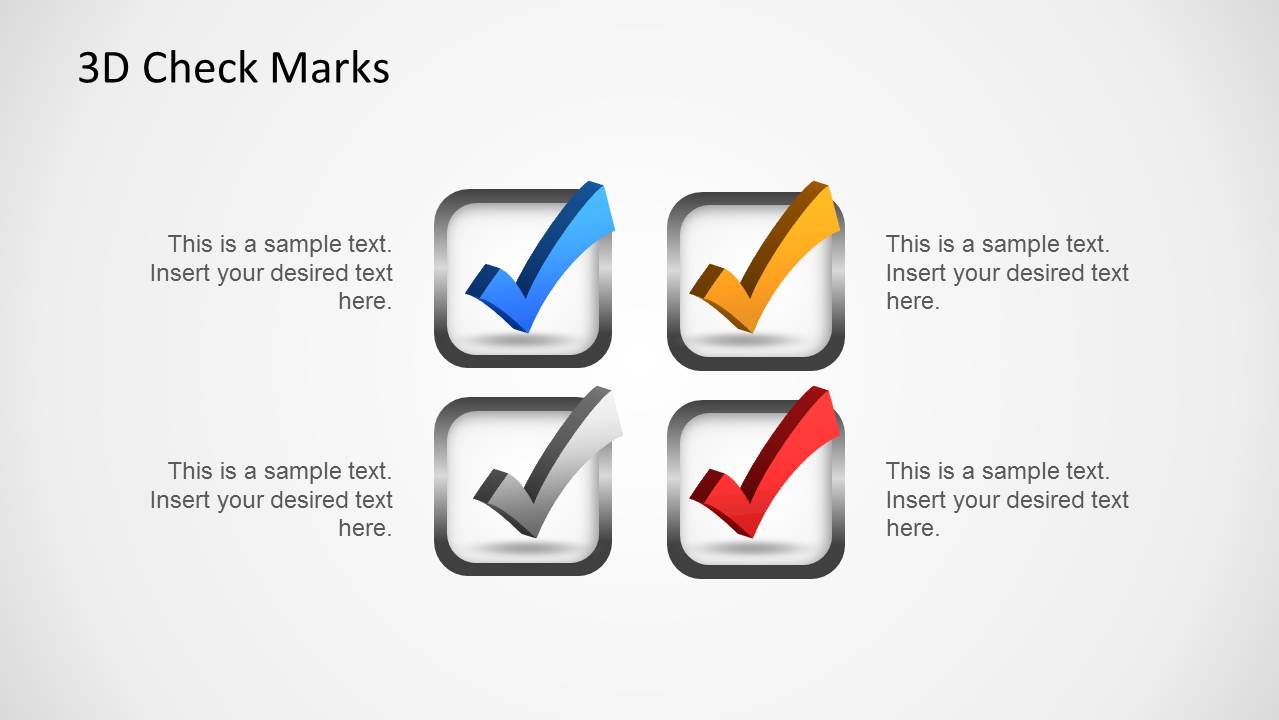 3D Check Marks Template for PowerPoint - SlideModel