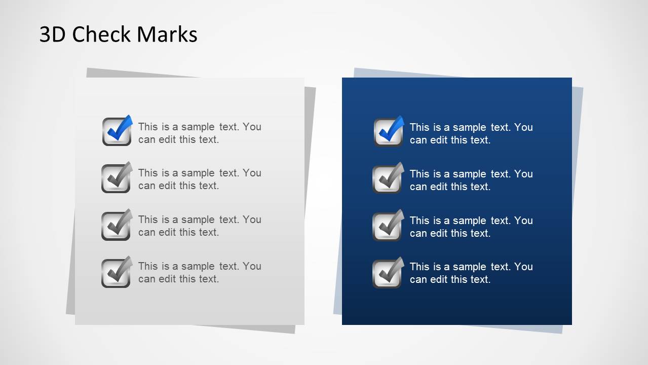 3D Check Marks Template for PowerPoint - SlideModel