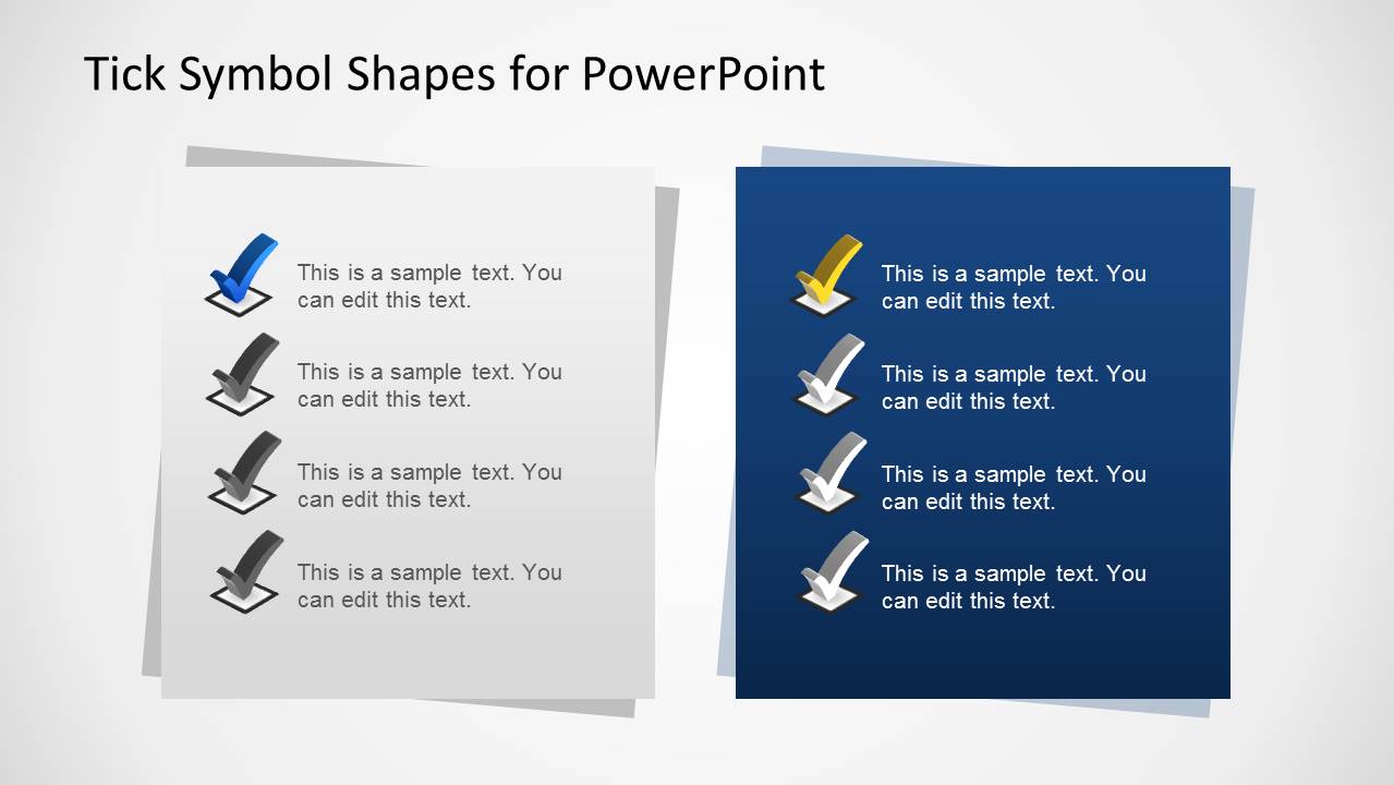 Tick Symbol Shapes for PowerPoint - SlideModel
