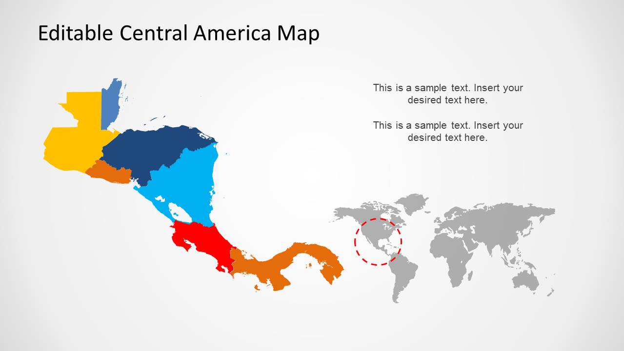 Central America Map Template for PowerPoint - SlideModel