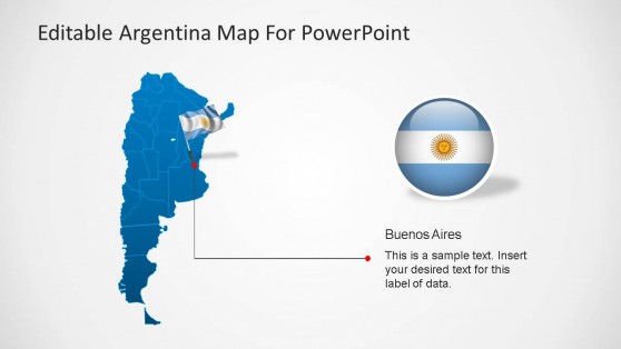 Argentina Map PPT Template with Flag - SlideModel