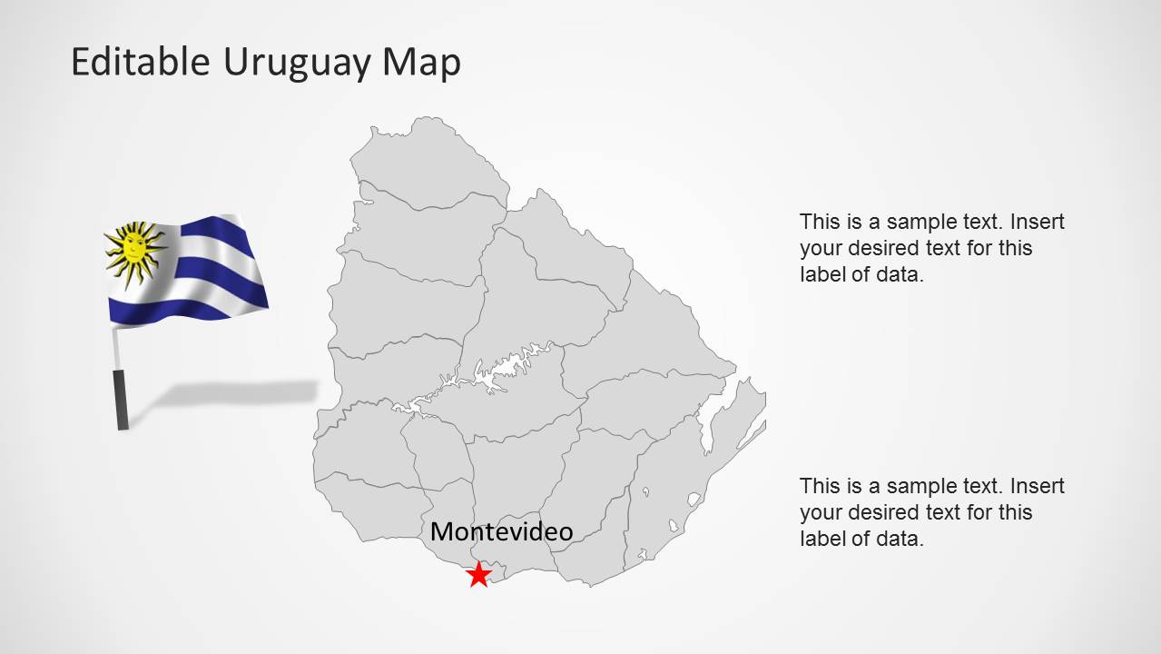 Uruguay Map Template for PowerPoint - SlideModel