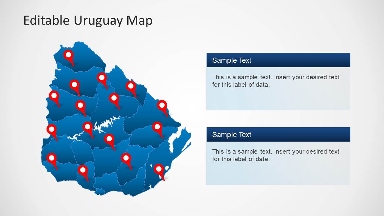 Uruguay Map Template for PowerPoint - SlideModel
