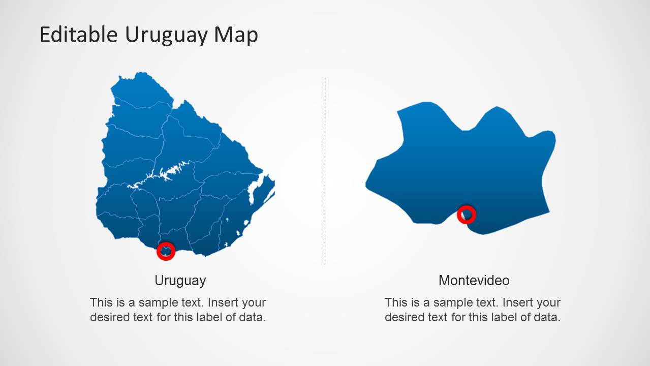 Uruguay Map Template for PowerPoint - SlideModel