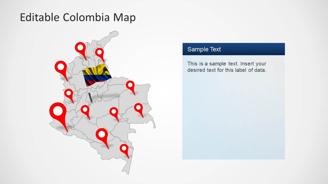 Colombia Map Template for PowerPoint - SlideModel