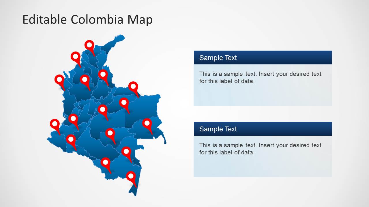 Colombia Map Template for PowerPoint - SlideModel