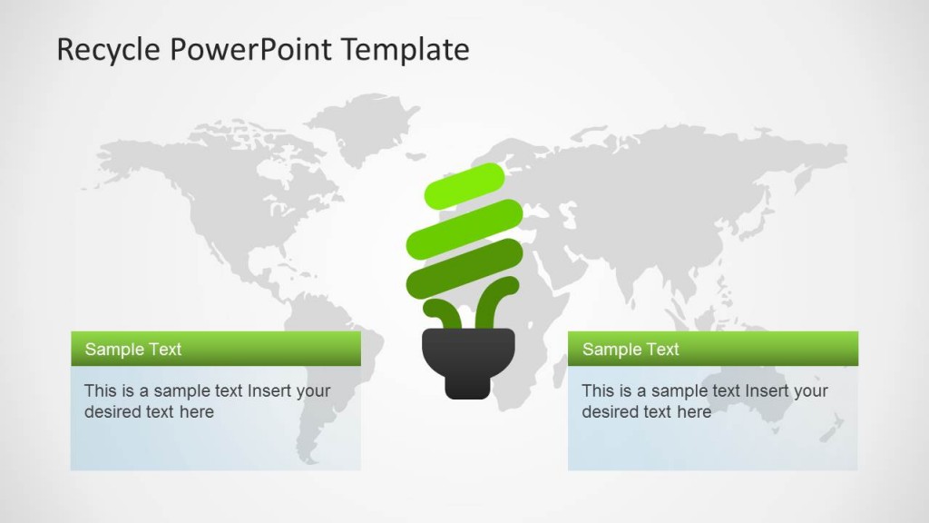 Recycle Light Bulb Slide Design for PowerPoint - SlideModel