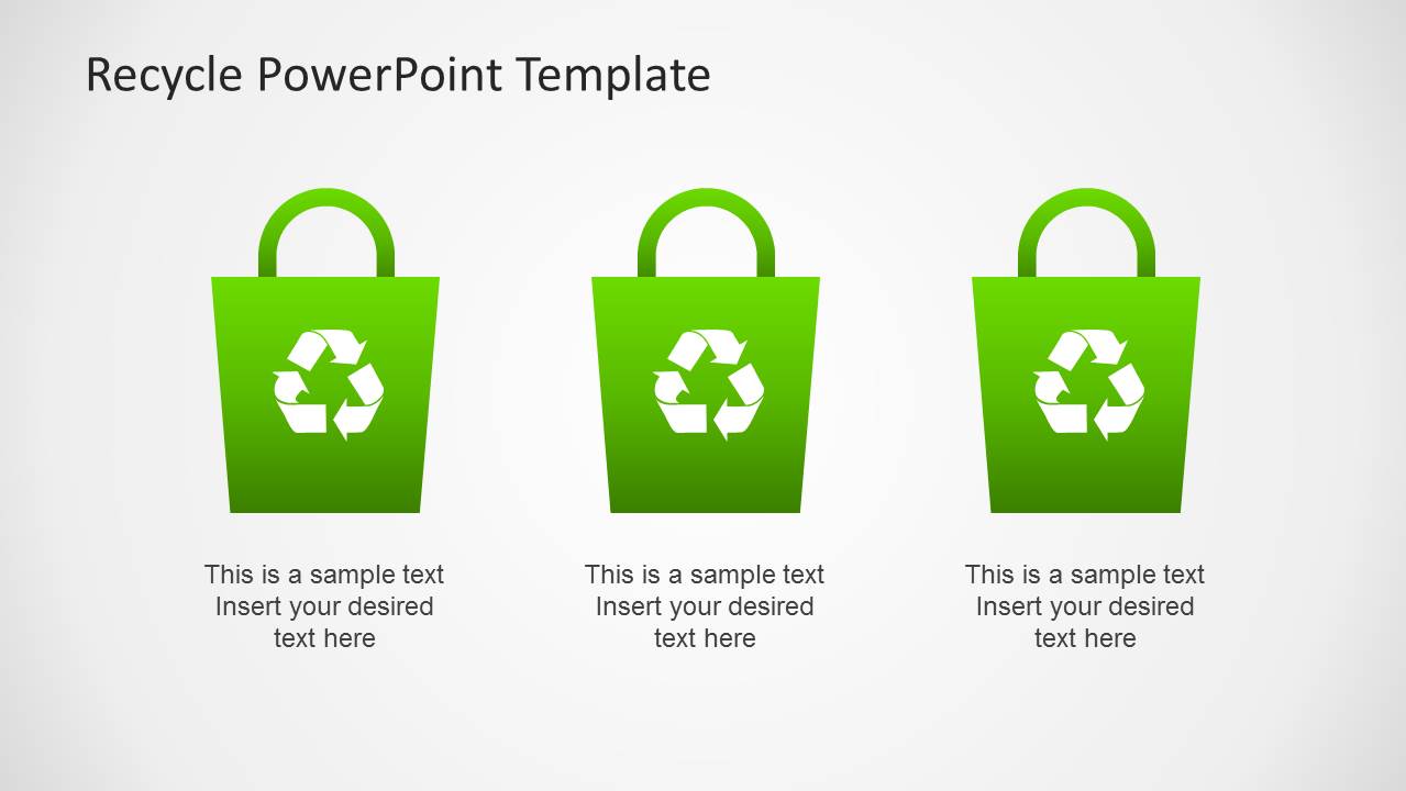 Eco Friendly PowerPoint Template with Recycle Icons - SlideModel