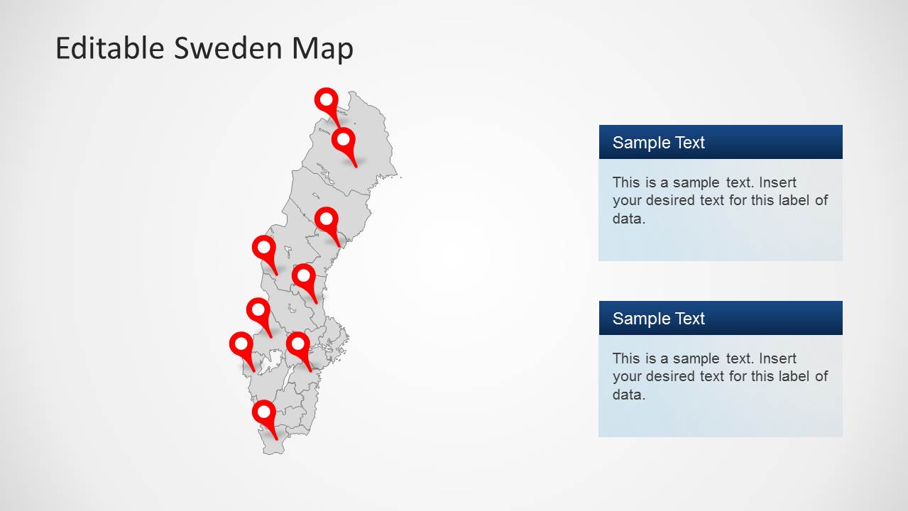 Sweden Map Template for PowerPoint - SlideModel