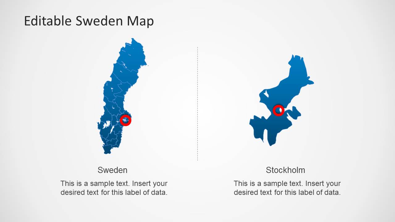 Sweden Map Template for PowerPoint - SlideModel