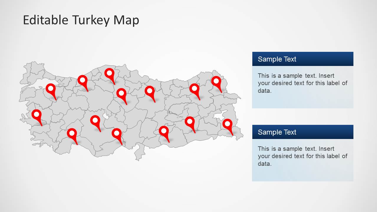 Turkey Map Template for PowerPoint - SlideModel