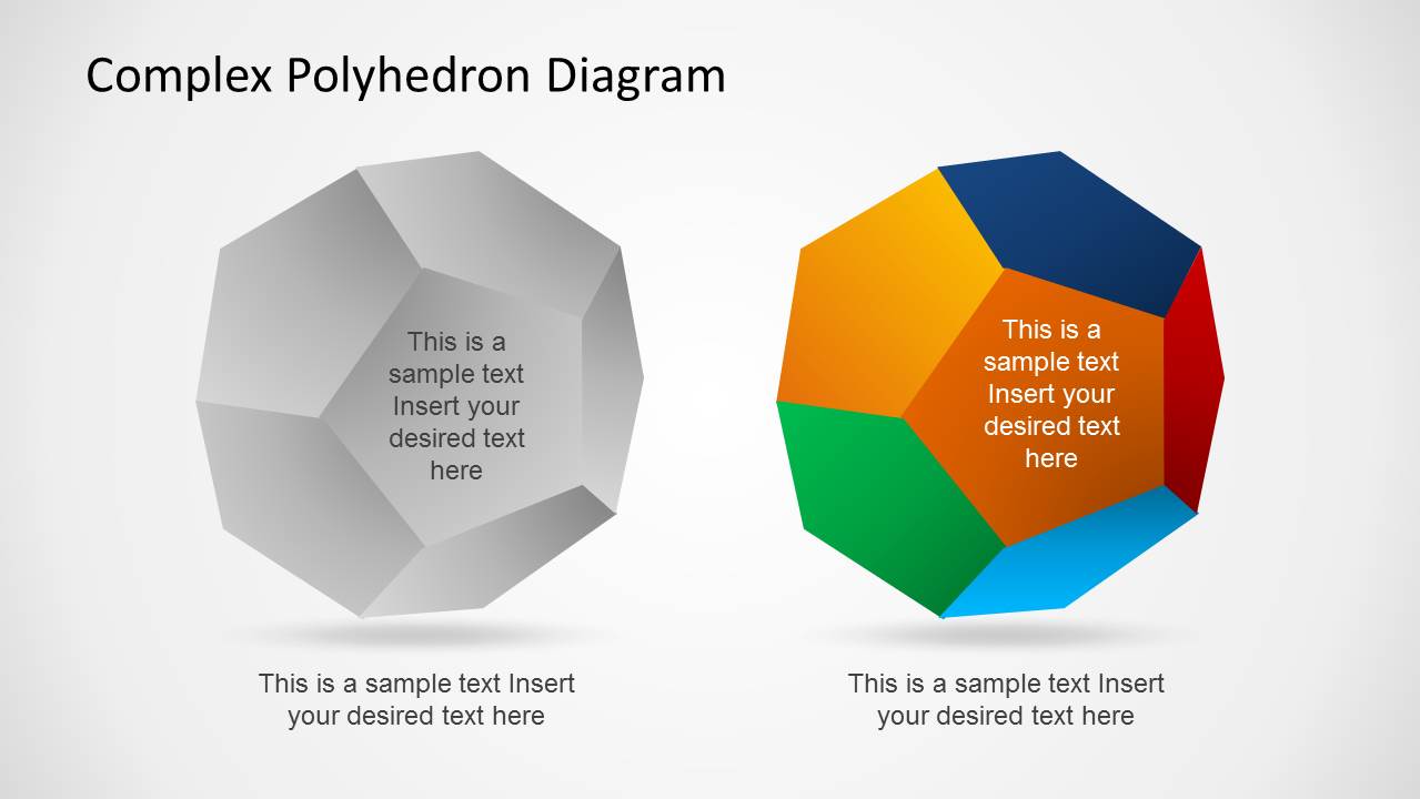 Complex Polyhedron Diagram for PowerPoint - SlideModel