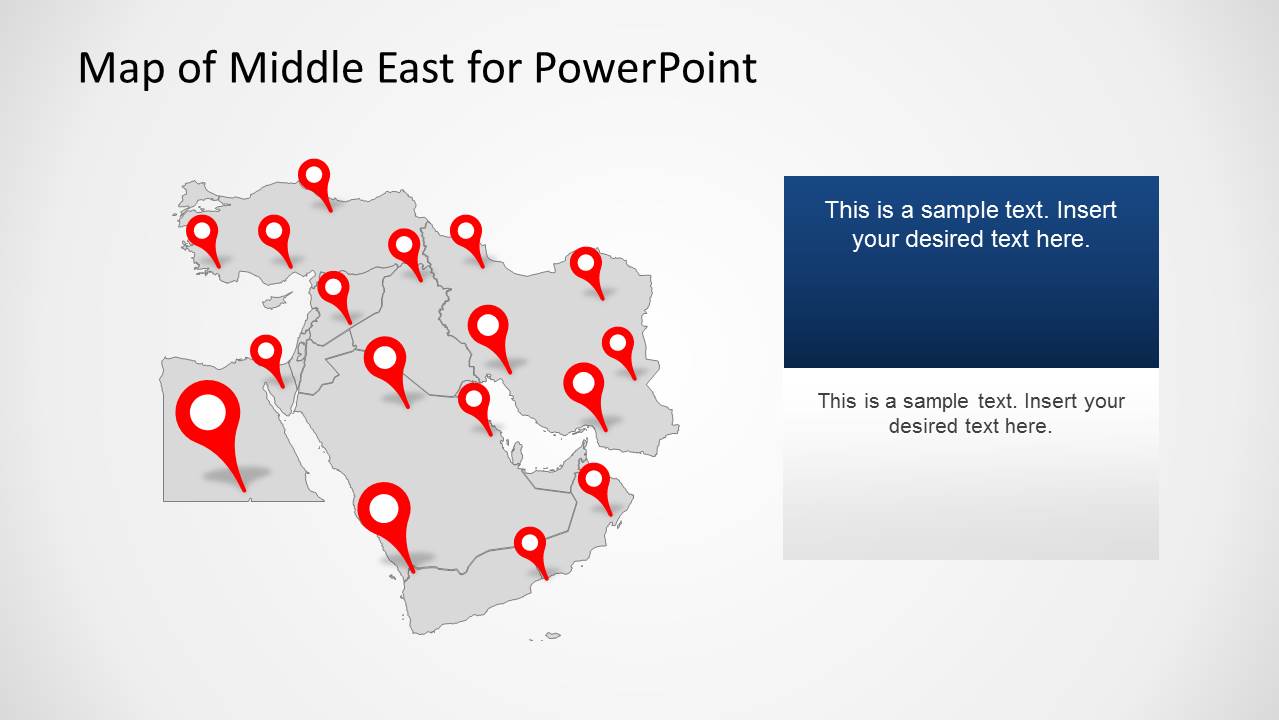 Middle East Map Template for PowerPoint - SlideModel