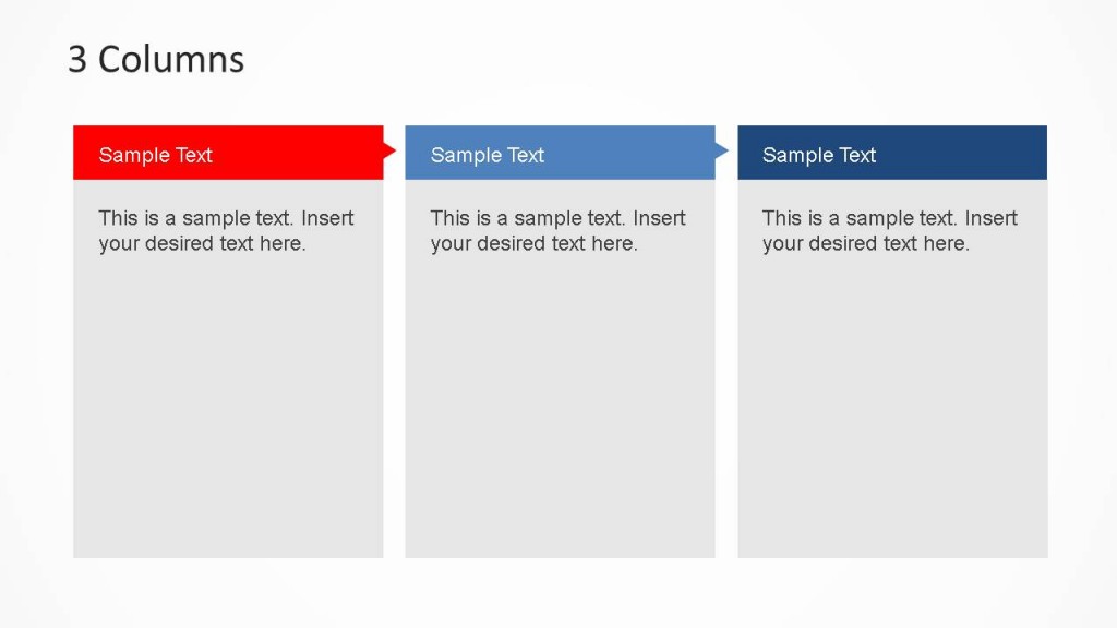 Three Textboxes with Titles - SlideModel