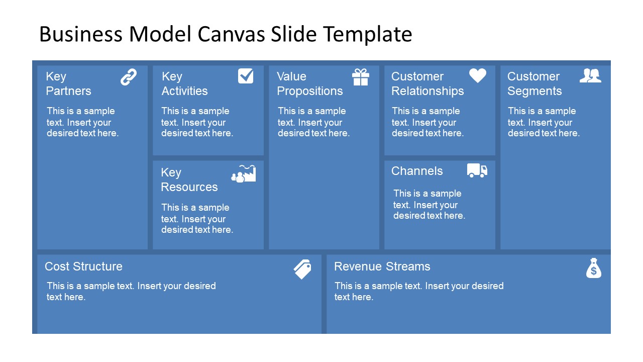 Business Model Canvas Slide Template for PowerPoint