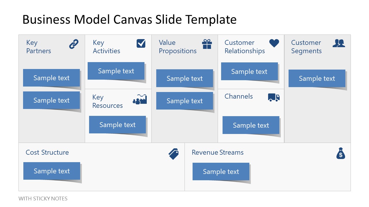 Business Model Canvas Slide Template for PowerPoint