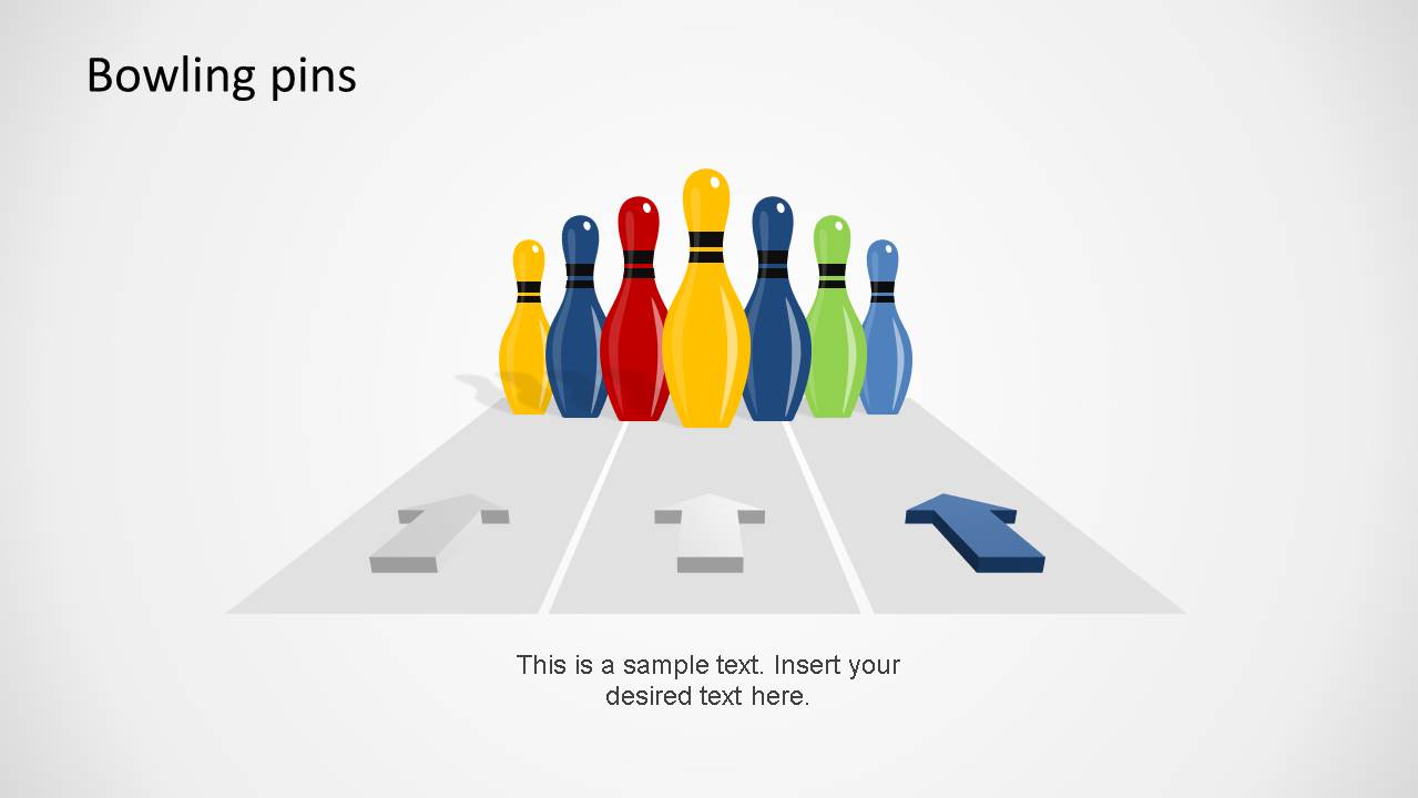 Bowling Pins PowerPoint Shapes - SlideModel