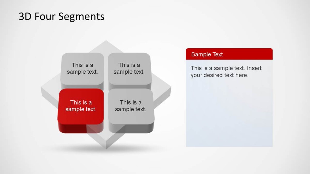 3D Quadrants Diagram with Third Quadrant Highlighted - SlideModel