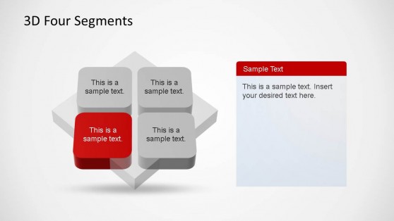 3D Quadrants Diagram with Third Quadrant Highlighted - SlideModel