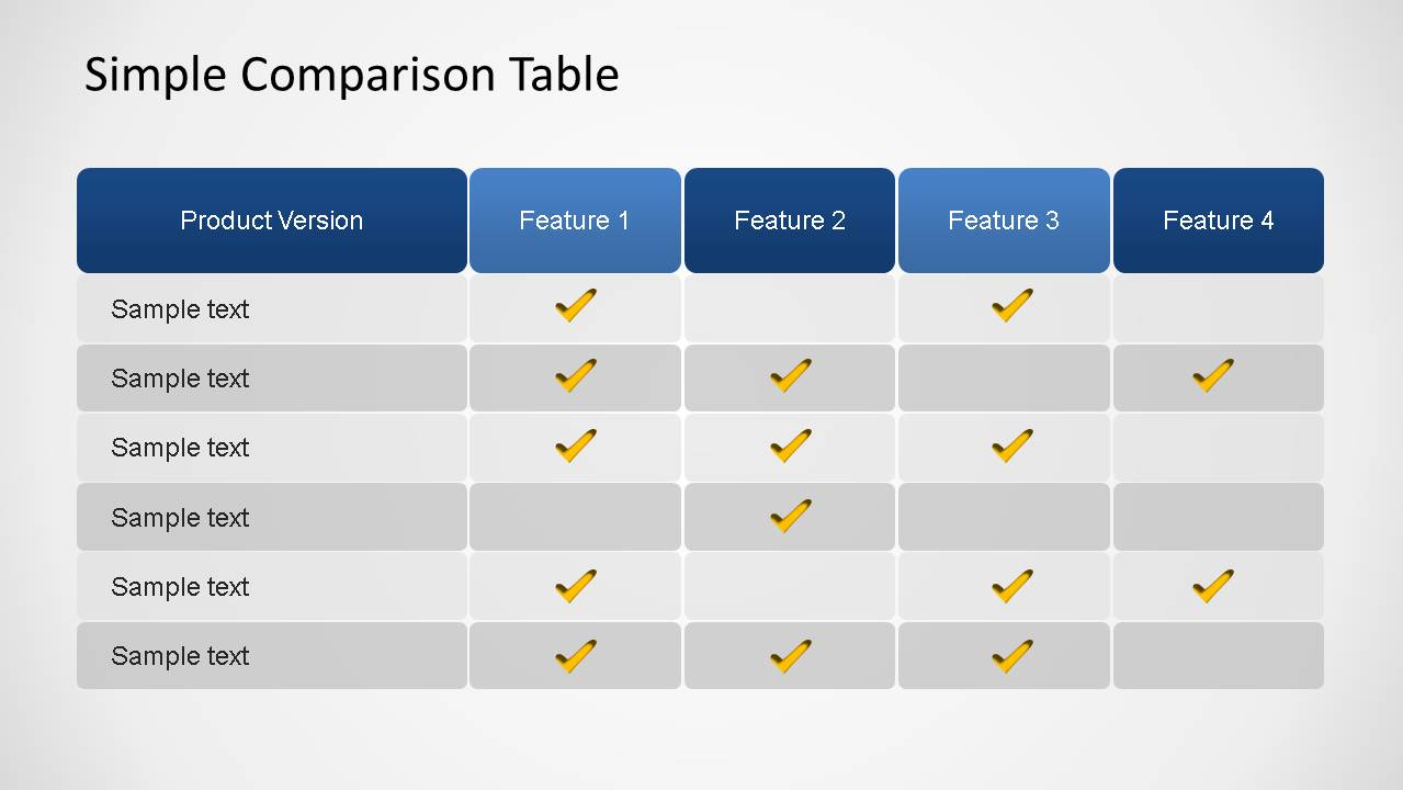 Comparison Chart Template