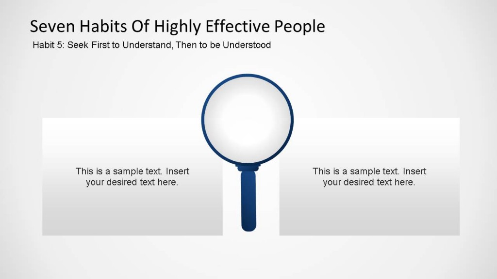 Seven Habits of Highly Effective People - Habit Five PowerPoint Shape - SlideModel
