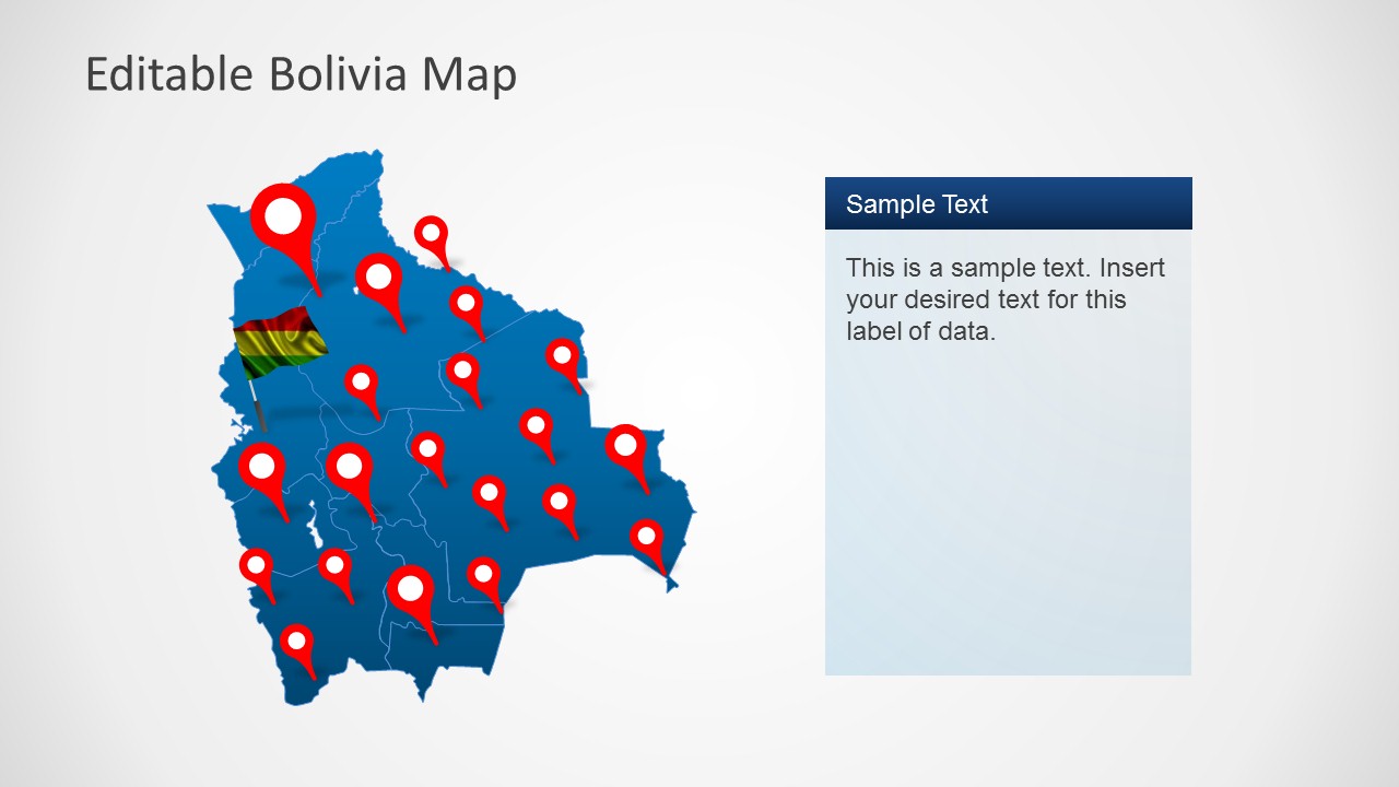 Editable Bolivia Map Template for PowerPoint - SlideModel