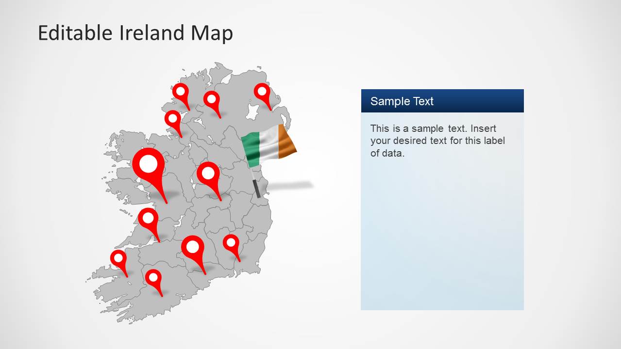 Editable Ireland Map Template for PowerPoint - SlideModel
