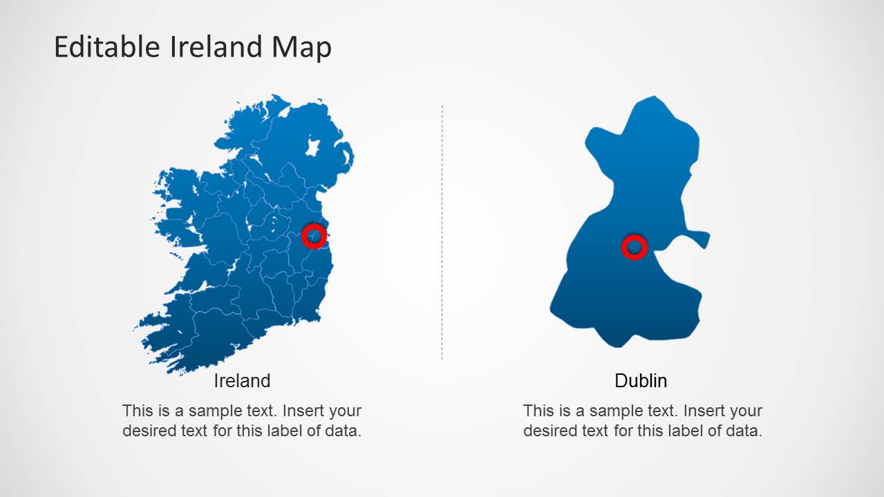 Editable Ireland Map Template for PowerPoint - SlideModel