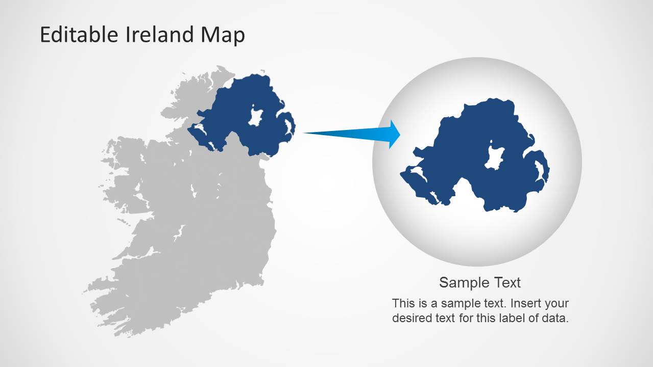 Editable Ireland Map Template for PowerPoint - SlideModel