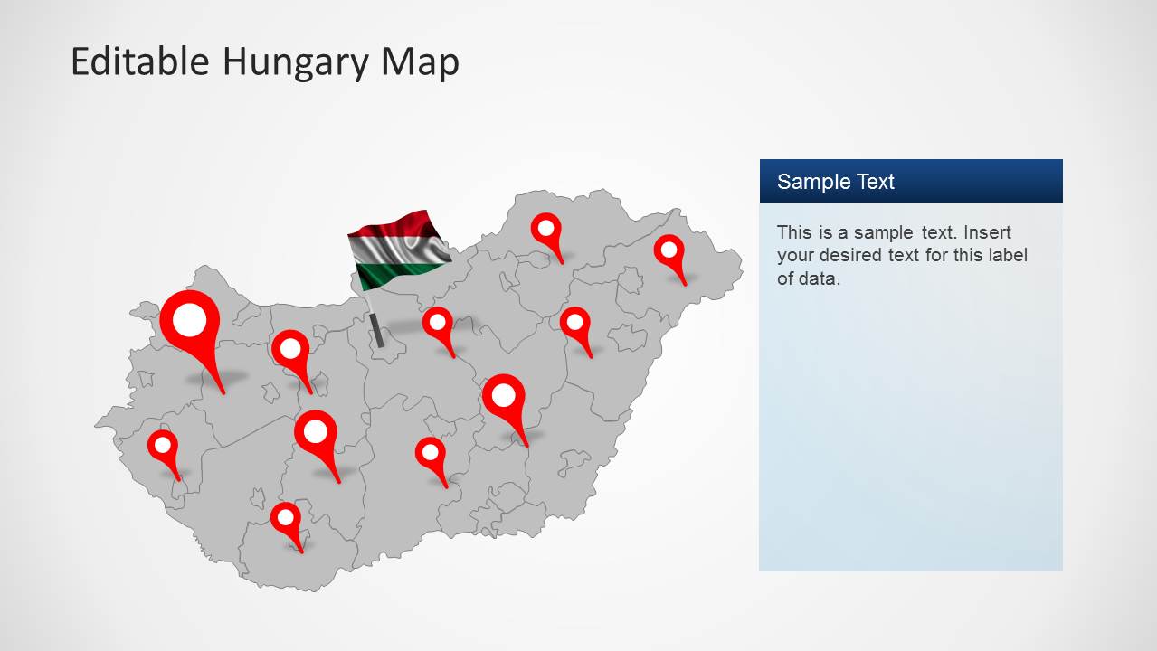 Editable Hungary Map Template for PowerPoint - SlideModel