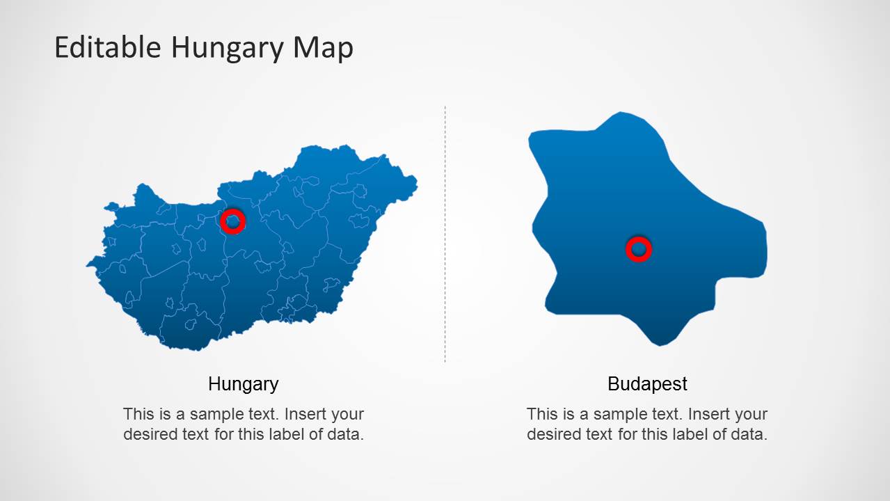 Editable Hungary Map Template for PowerPoint - SlideModel