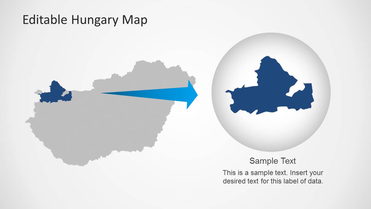 Editable Hungary Map Template for PowerPoint - SlideModel