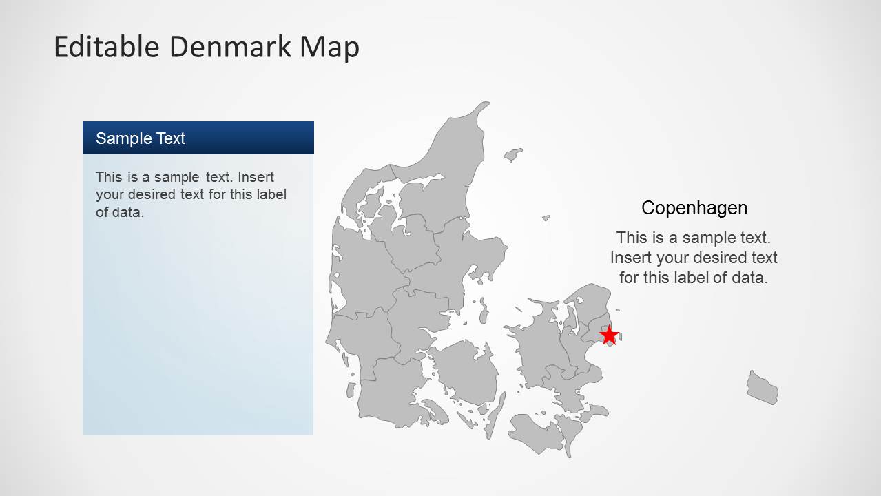 Editable Denmark Map Template for PowerPoint - SlideModel